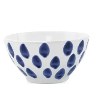 VIETRI Santorini Dot Cereal Bowl - Blue