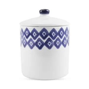 VIETRI Santorini Diamond Large Canister - Blue