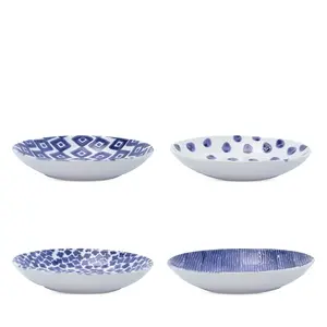 VIETRI Santorini Assorted Pasta Bowls, Set Of 4 - Blue