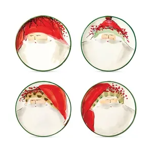 VIETRI Old St. Nick Assorted Canape Plates, Set Of 4 - Multi