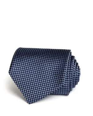 Bloomingdale'S Micro Harlequin Classic Neck Tie - Navy