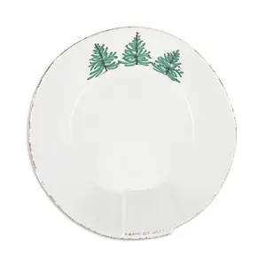 VIETRI Melamine Lastra Holiday Large Shallow Serving Bowl - White