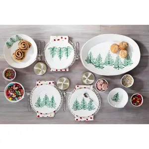 VIETRI Melamine Lastra Holiday Large Shallow Serving Bowl