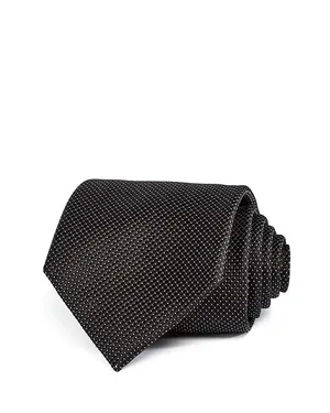 Bloomingdale'S Tonal Micro Pattern Wide Tie Exclusive - Black