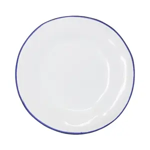 VIETRI Aurora Edge Dinner Plate - White