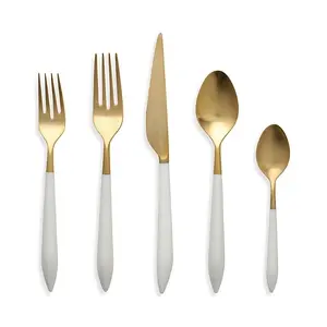 VIETRI Ares Oro & White 5-piece Place Setting - Gold