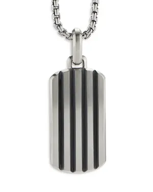 David Yurman Sterling Dog Tag Pendant