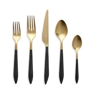 VIETRI Ares Oro & Black 5-piece Place Setting - Gold