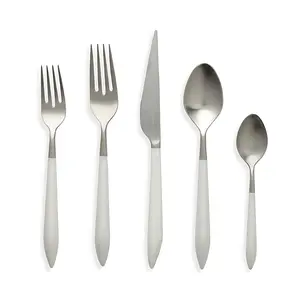 VIETRI Ares Argento & White 5-piece Place Setting - Silver