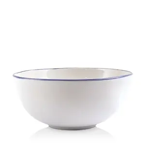 VIETRI Aurora Edge Medium Bowl - White