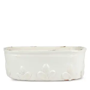 VIETRI Rustic Garden Basil Oval Planter - Linen