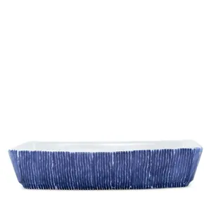 VIETRI Santorini Stripe Rectangular Baker - Blue