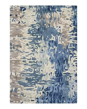 SURYA Banshee Area Rug, 2' X 3 - Blue/cream/camel