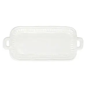 VIETRI Pietra Serena Handled Rectangular Platter - White
