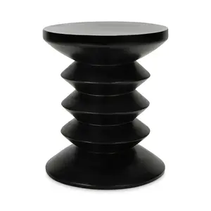 SAFAVIEH Benaya Outdoor Concrete Accent Table - Black