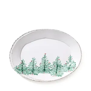 VIETRI Lastra Holiday Small Oval Platter - Miscellane