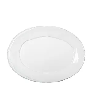 VIETRI Lastra Small Oval Platter - White