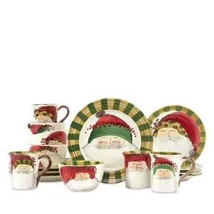 VIETRI Old St. Nick Assorted 16-piece Dinnerware Set, Service For 4 - Multi