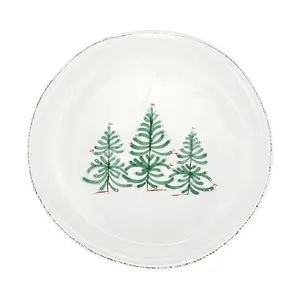 VIETRI Lastra Holiday Pie Dish - White