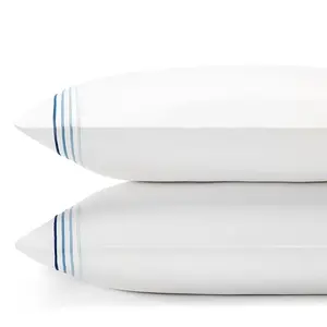 Frette Cruise Standard Pillowcase, Pair Exclusive - White/blue