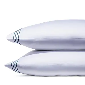 Frette Cruise Standard Pillowcase, Pair - Exclusive White/peacock