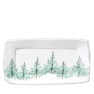 VIETRI Melamine Lastra Holiday Rectangular Platter - White