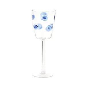 VIETRI Drop Wine Glass - Blue