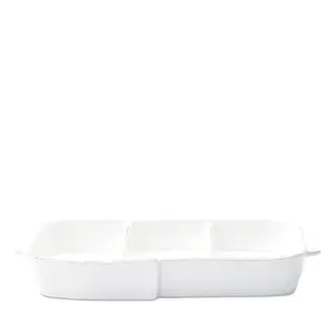 VIETRI Melamine Lastra Three Part Server - White
