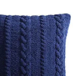 SUNDAY CITIZEN Braided Throw Pillow - Navy