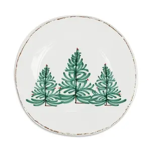 VIETRI Melamine Lastra Holiday Dinner Plate - White