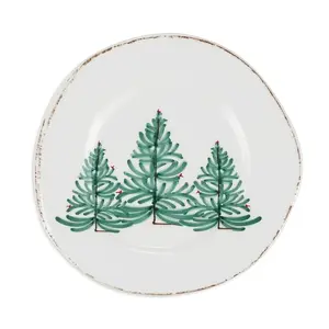 VIETRI Melamine Lastra Holiday Salad Plate - White