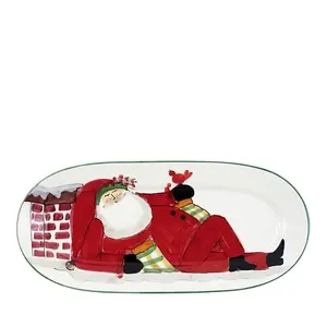 VIETRI Old St. Nick Small Oval Platter - Misc