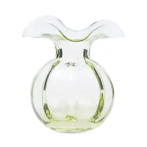 VIETRI Hibiscus Glass Medium Fluted Vase - Green