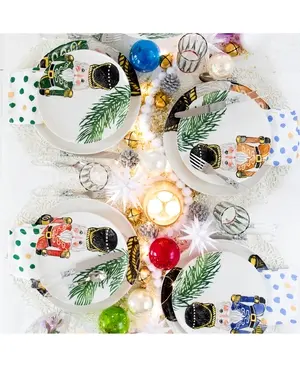 VIETRI Nutcrackers Assorted Dinner Plates, Set Of 4 - Multi