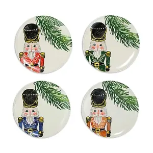 VIETRI Nutcrackers Assorted Salad Plates, Set Of 4 - Multi