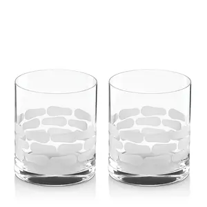 MICHAEL WAINWRIGHT Truro Double Old Fashioned Glass Set Of 2 - Clear/white