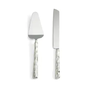 MICHAEL WAINWRIGHT Truro Cake Knife & Server Set Platinum