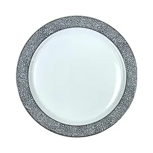 MICHAEL WAINWRIGHT Panthera Dinner Plate - Platinum/white