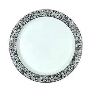 MICHAEL WAINWRIGHT Panthera Salad Plate - Platinum/white