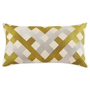 Trina Turk Oceanside Embroidered Pillow Gold