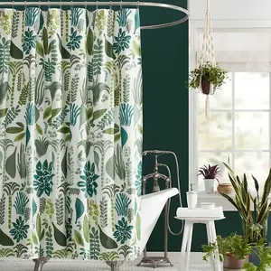 JUNGALOW Justina Blakeney Jardin Shower Curtain - Green