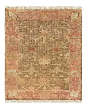 SURYA Hillcrest Hil-9004 Area Rug, 3'6 X 5'6 - Dark Red/brown/tan/sage