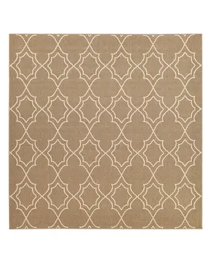 LIVABLISS Alfresco Alf A Square Area Rug, 8'10 X 8'10 - Brown