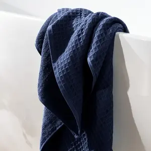 UCHINO Waffle Twist Bath Towel - Indigo