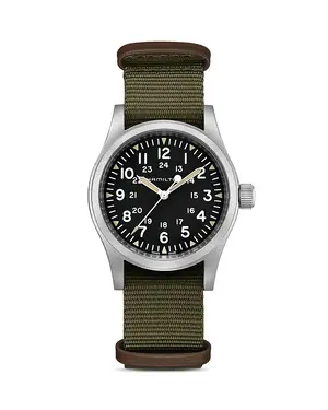 Hamilton Mechanical Khaki Field Watch - Black/green