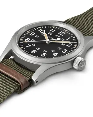 Hamilton Khaki Field Mechanical Watch 38mm - Black/green