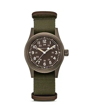 Hamilton Mechanical Khaki Field Watch - Brown/green