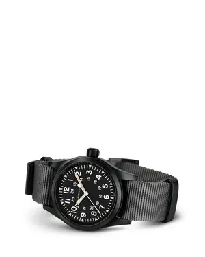 Hamilton Khaki Field Mechanical 38mm Strap Watch - Black