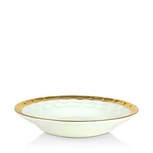 MICHAEL WAINWRIGHT Truro Rimmed Dinner Bowl - White/gold