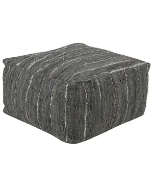 LIVABLISS Anthracite Pouf - Medium Gray